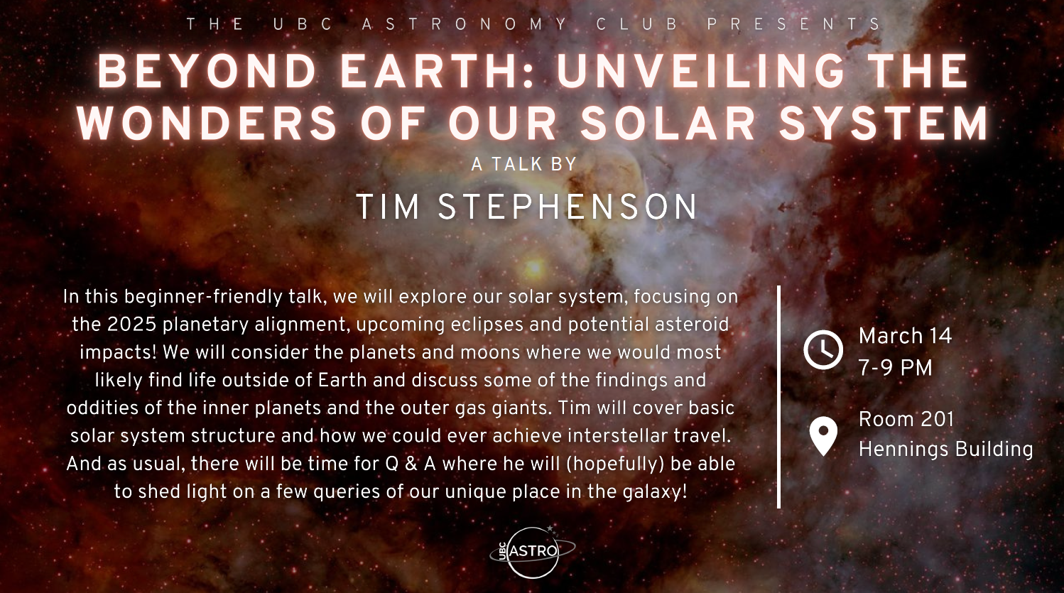 Beyond Earth: Unveiling the wonders of our Solar System | UBC Physics & Astronomy